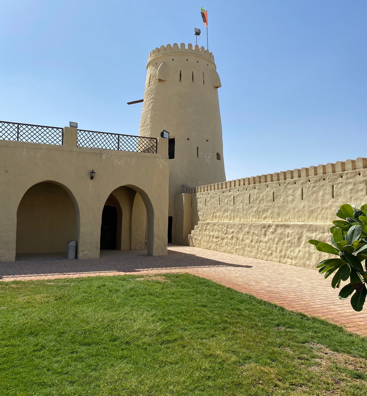 Falaj al Mualla Fort in quiet oasis town in UAQ desert 2023