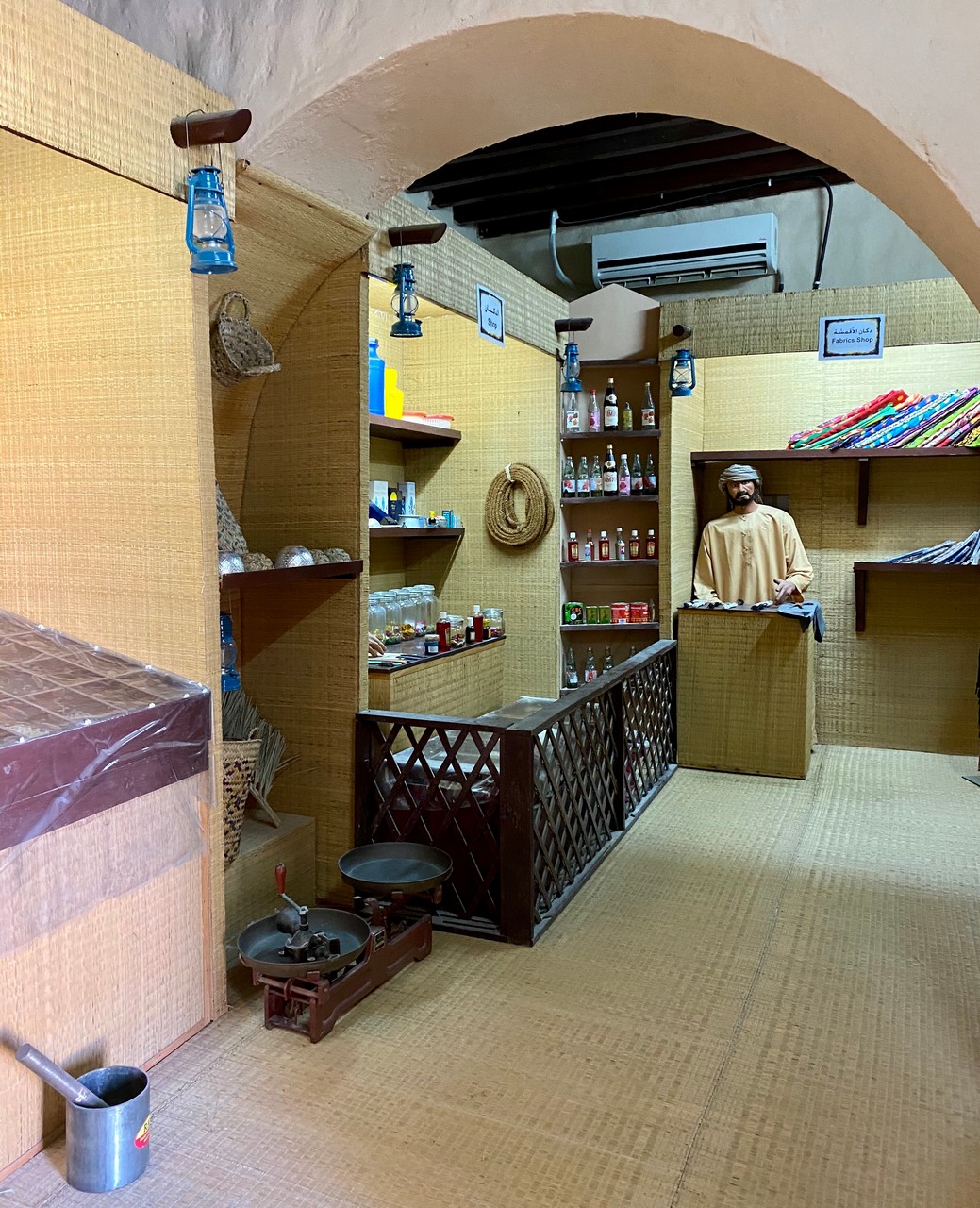 Falaj al Mualla Fort in quiet oasis town in UAQ desert 2023