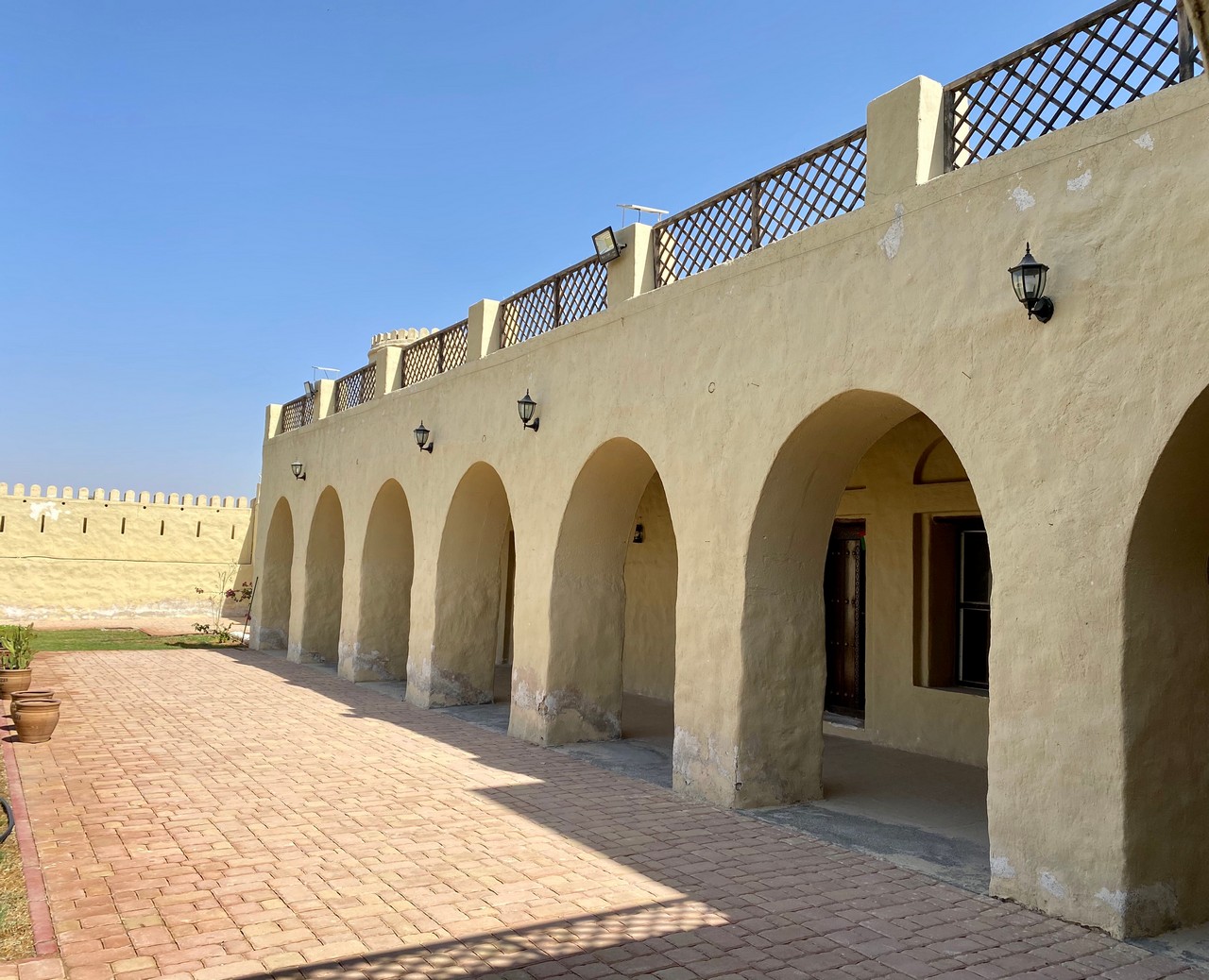 Falaj al Mualla Fort in quiet oasis town in UAQ desert 2023