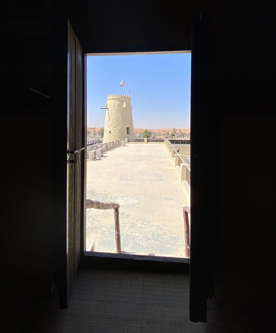 Falaj al Mualla Fort in quiet oasis town in UAQ desert 2023