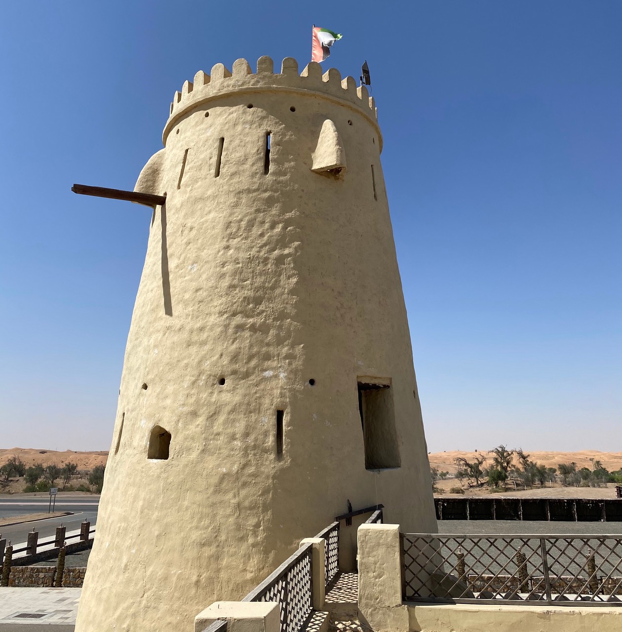Falaj al Mualla Fort in quiet oasis town in UAQ desert 2023