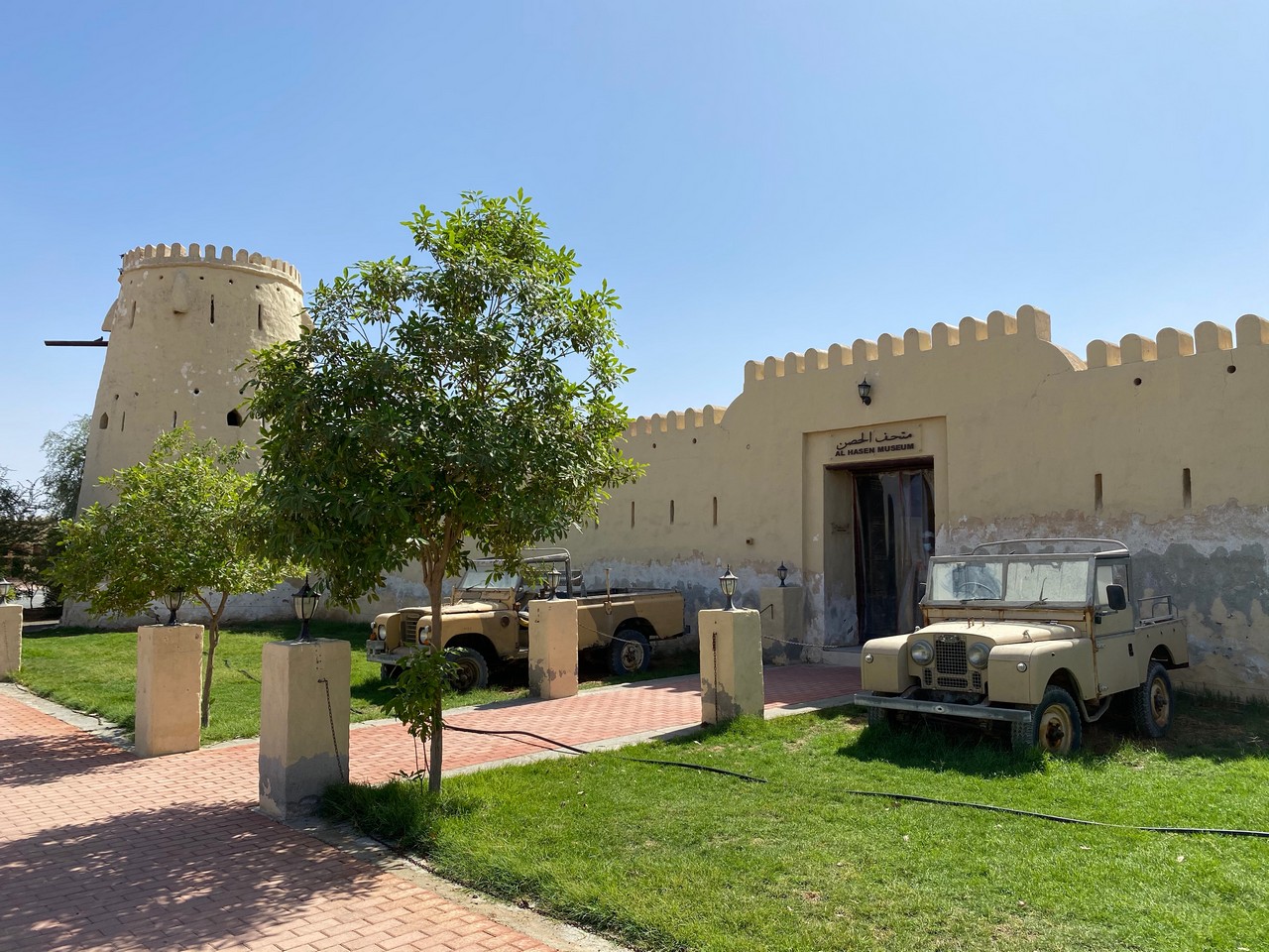 Falaj al Mualla Fort in quiet oasis town in UAQ desert 2023